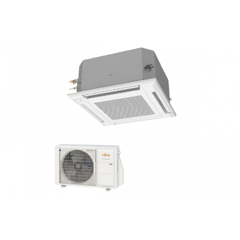 Fujitsu Compact 4-way flow séria kazeta AUXG14KVLA/AOYG14KBTB 4.3/5.0kW ...
